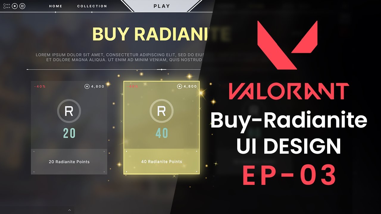 Valorant UI Design: How I Build the Radianite Buy Screen - Episode 03 #figma