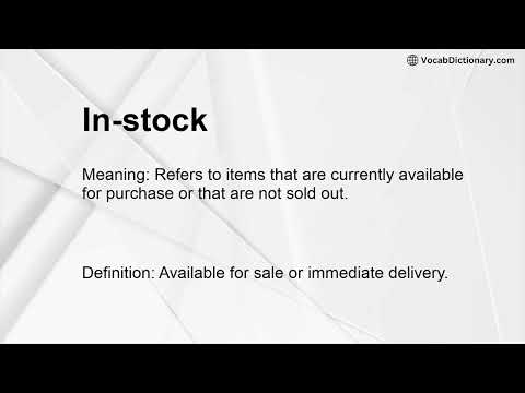 In-stock Meaning