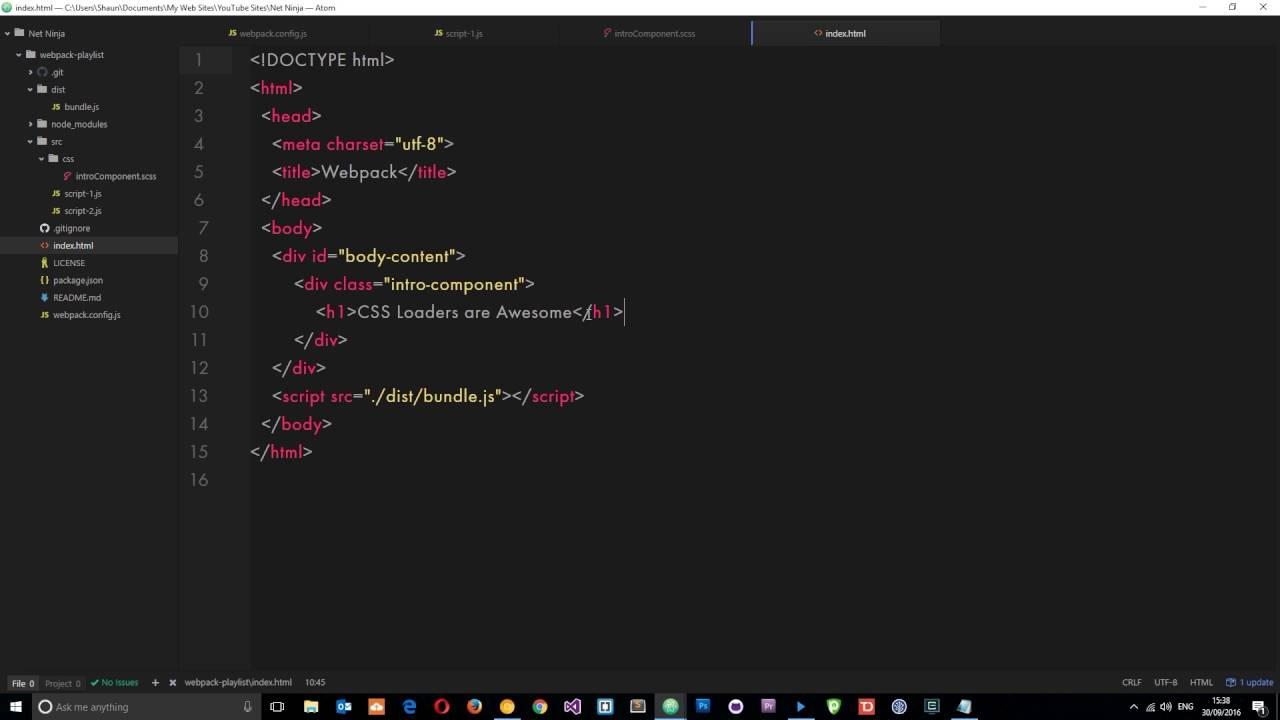 Webpack Tutorial for Beginners #6 - SASS Loaders