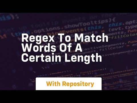 regex to match words of a certain length