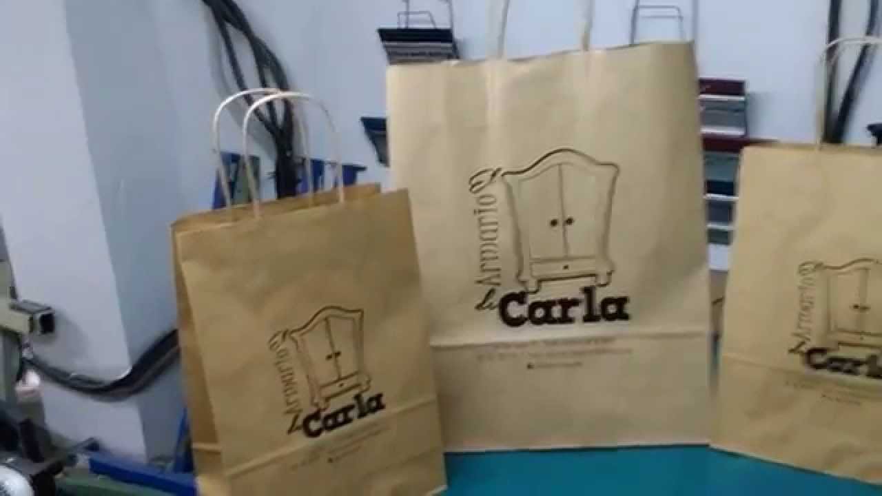 Bolsas de papel kraft  desde 100 und  personalizadas en serigrafía para tu negocio