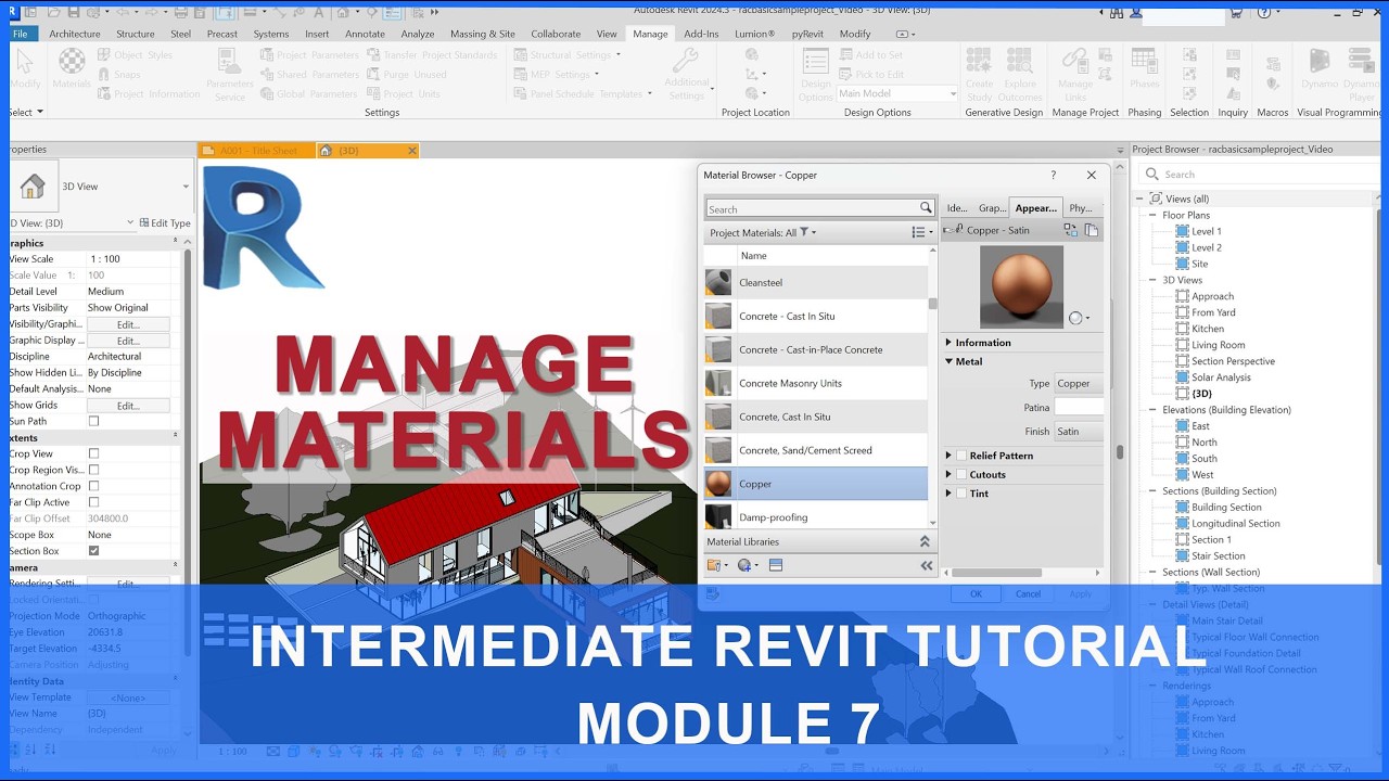 How to Create and Edit Materials in Revit | Module 7