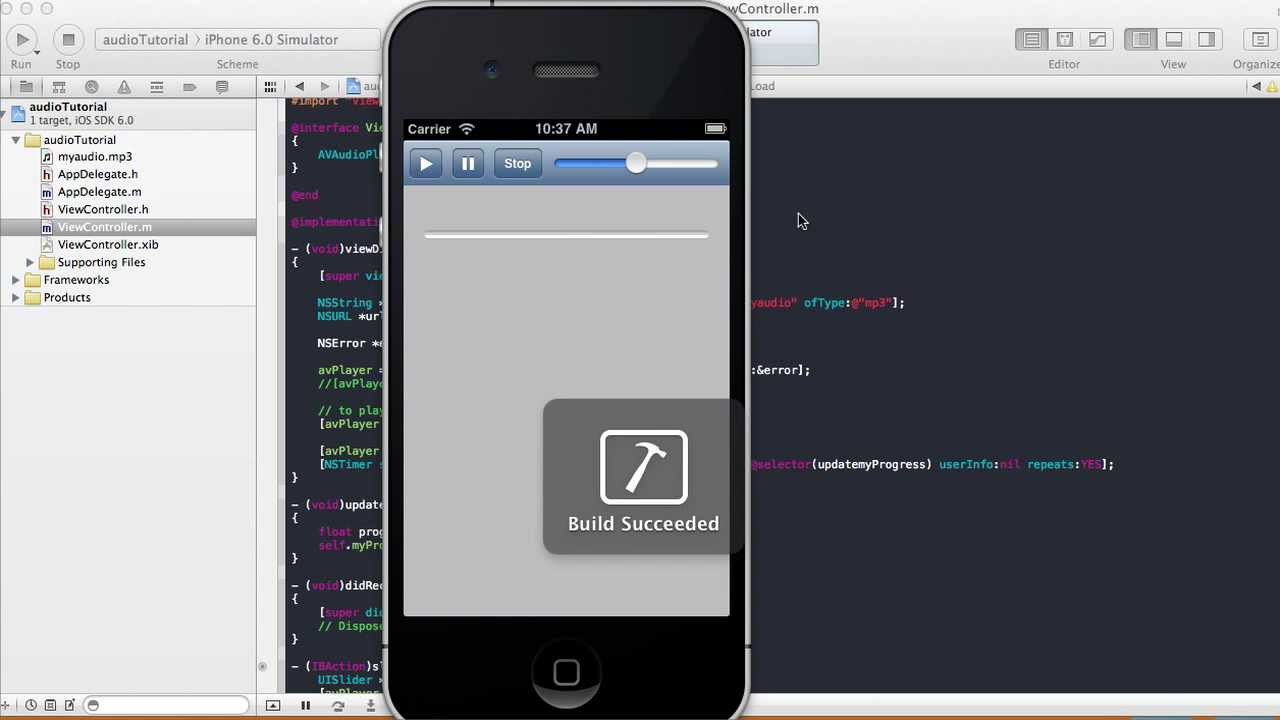 Audio in your App - Xcode 4.5