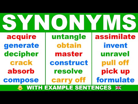 English Synonym Words for LEARN, CREATE, SOLVE + ACHIEVE | Strengthen Your English Vocabulary