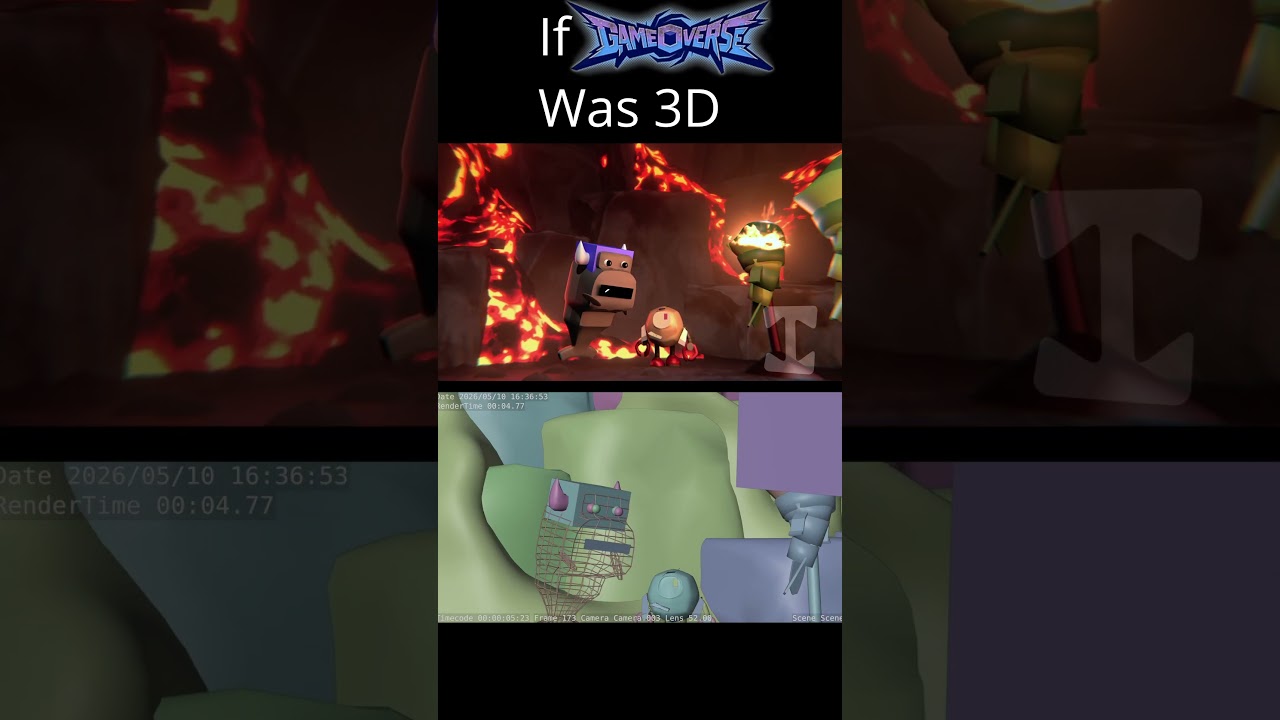 If Gameoverse was 3D #glitchproductions #gameoverse #animation #3danimation