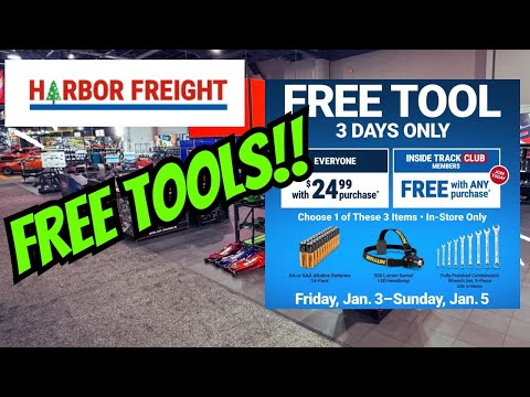 Best Harbor Freight FREE TOOLS Weekend Deal #harborfreight #tooldeals