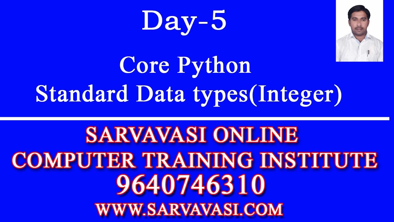 Core python(Standard Data types(Integer)) Day-5