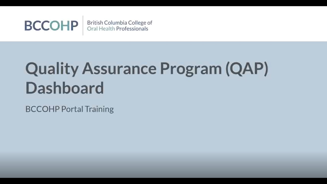 Quality Assurance Program Overview