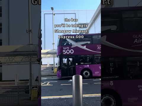 How to get the Airport Express Bus from #Glasgow Airport 🚌 #shorts