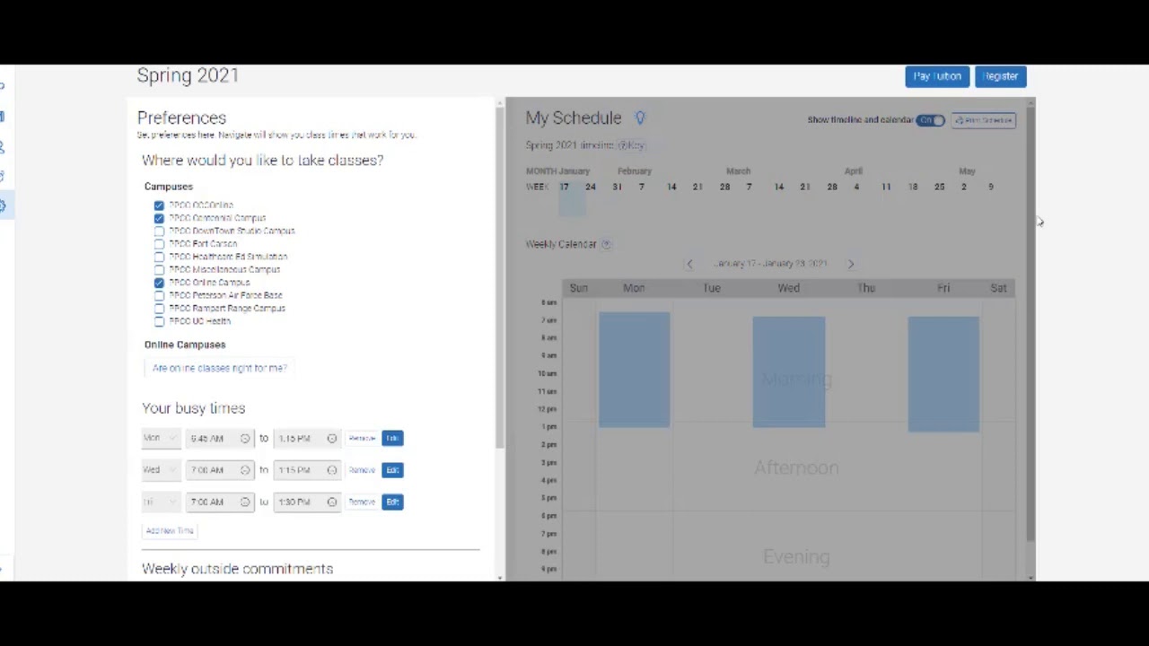 7) Registering for Classes Using Navigate