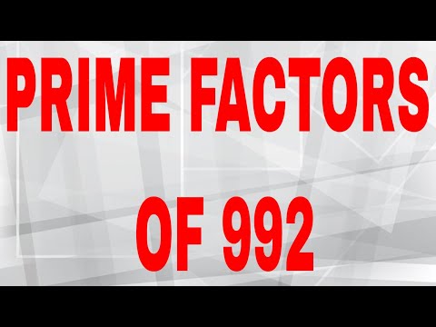 Prime factors of 992|Prime factorization