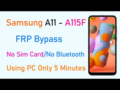 Samsung Galaxy A11 FRP Bypass With Using PC - No Sim Card/Bluetooth/Earphone