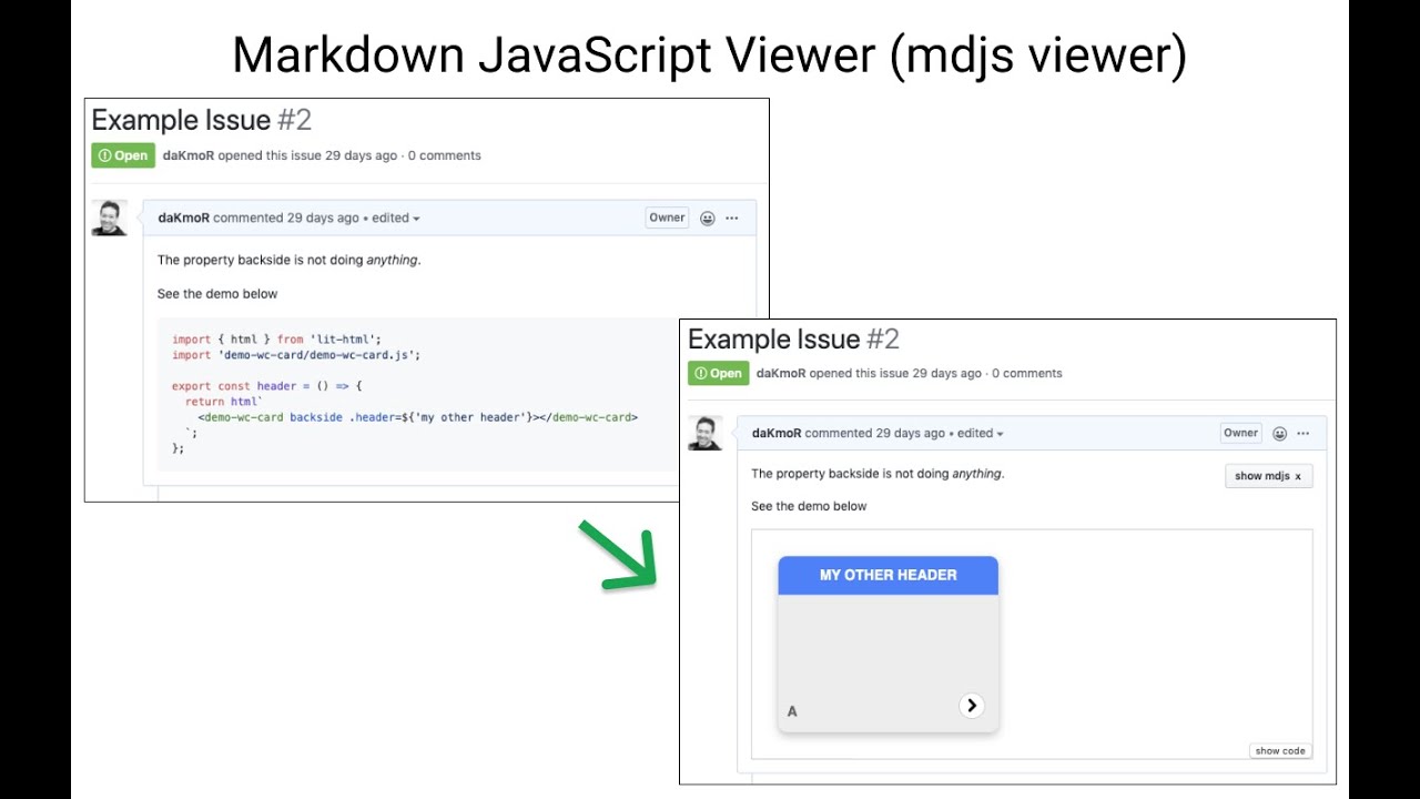 Markdown JavaScript Viewer (mdjs-viewer) Intro