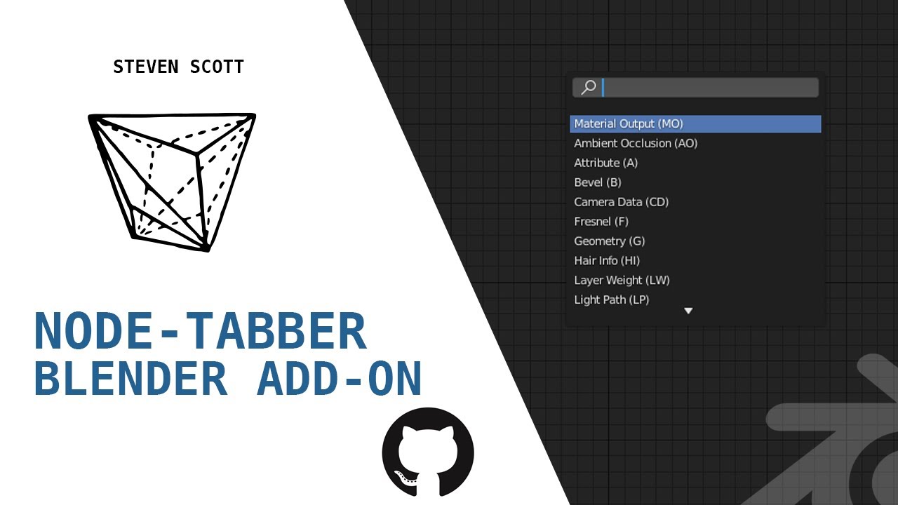 Blender Add-on: Node-Tabber like Houdini ( Github )