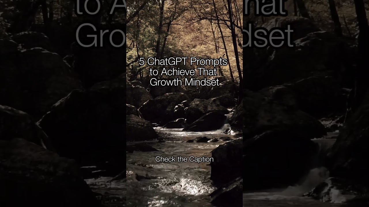 5 ChatGPT Prompts to Get Into That Growth Mindset! (Check comments 🍆) #ai #motivation