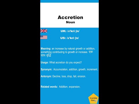 Accretion meaning pronunciation and synonyms #Shorts