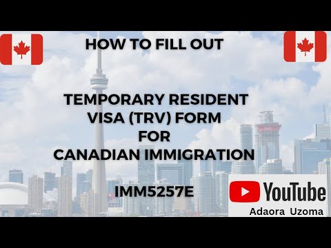 How To Fill Out IMM5257e - TEMPORARY RESIDENT VISA | Step by Step Process | Visual Demonstration