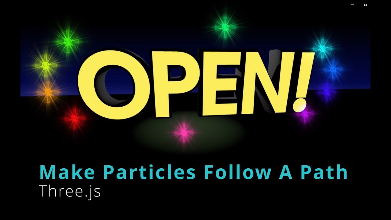 16d Particles follow path effect three.js