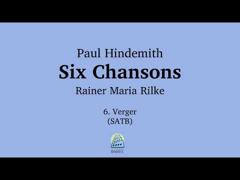 Paul Hindemith - Six Chansons de Rainer Maria Rilke, 6. Verger