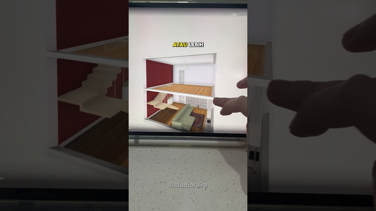 bikin 2 LANTAI RUMAH pakai aplikasi #desainrumahsendiri #belajardesain #aplikasidesainrumah