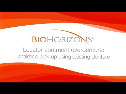 Locator abutment overdenture: chairside pick-up using existing denture