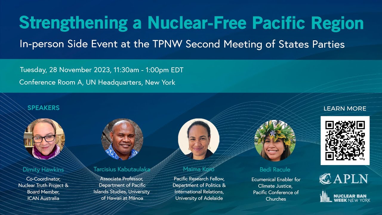 Strengthening a Nuclear Free Pacific Region (Audio Recording)