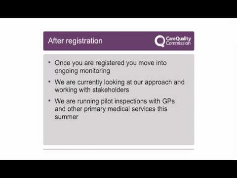 Understanding CQC registration (presentation from events for GPs and other primary medical services)