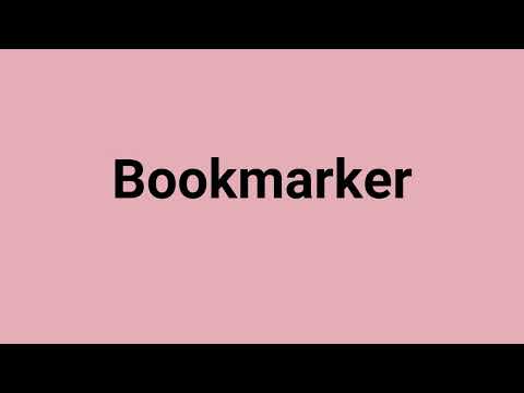 'Bookmarker' Meaning and Pronunciation
