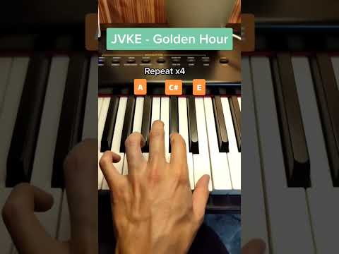 How to play Golden Hour on piano (by JVKE) part (1/7)