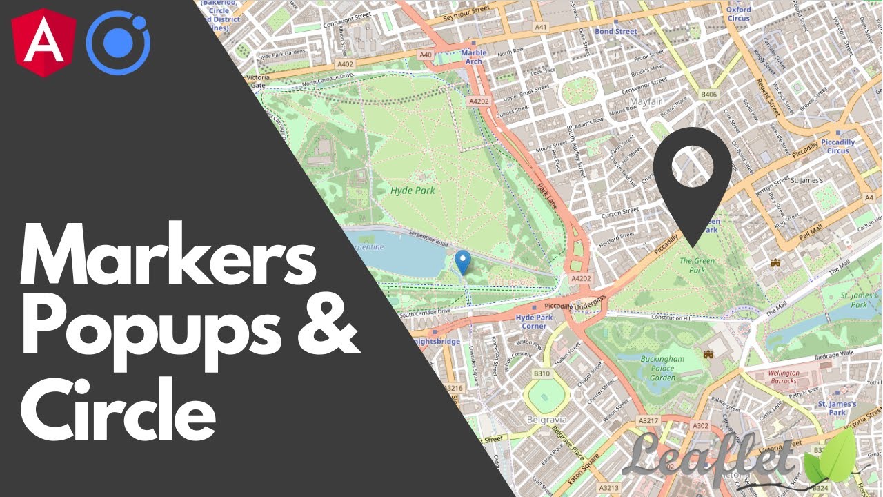 Leaflet markers, Popups and Circle