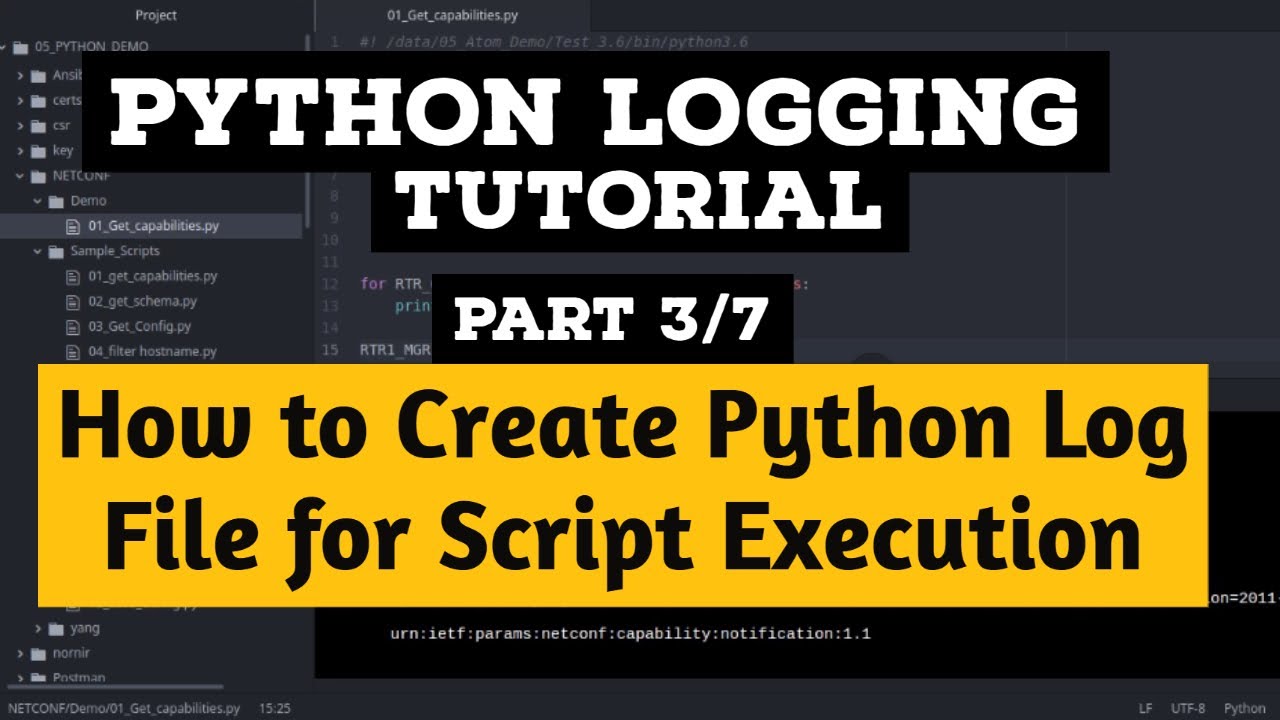 Python Logging Tutorial : Part 3/7 Create Log file for Script Execution with log levels | Handlers