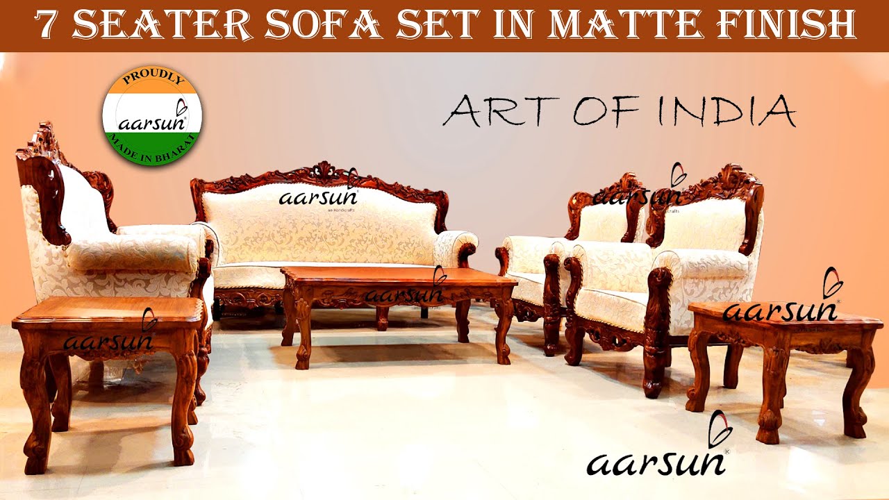 7 Seater Royal Sofa Set in Matte - Exemplary Woodworking YT-268