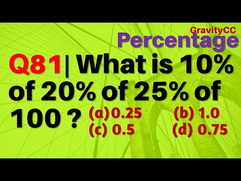 Q81 | What is 10% of 20% of 25% of 100 ?