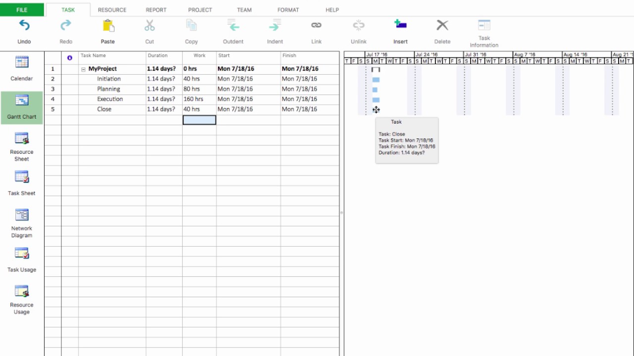 Project Plan 365 Basic Scheduling