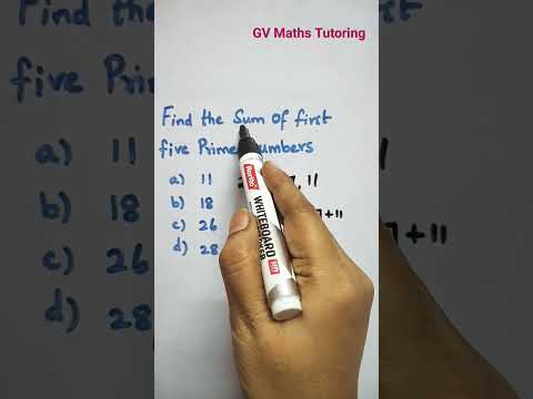 Finding sum of first five prime numbers #shorts #maths #youtubeshorts #shortsfeed