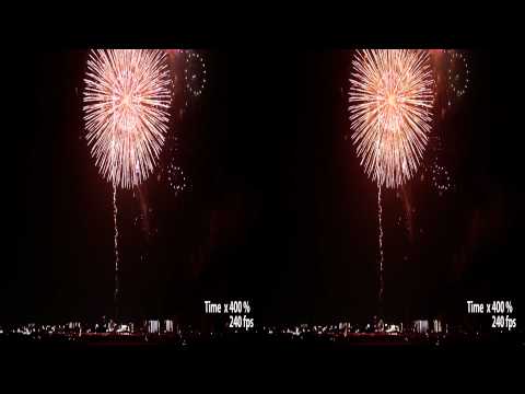 3D Fireworks at KuwanaTwixtor Slow Motion (SBS Version)