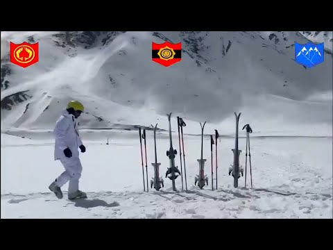 Soldiers from Indian Army's Ibex Brigade train in Ski Warfare