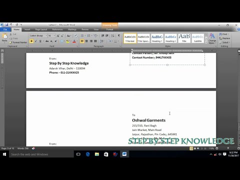 How to Print Multiple Envelopes with different Address | Learn Mail Marge