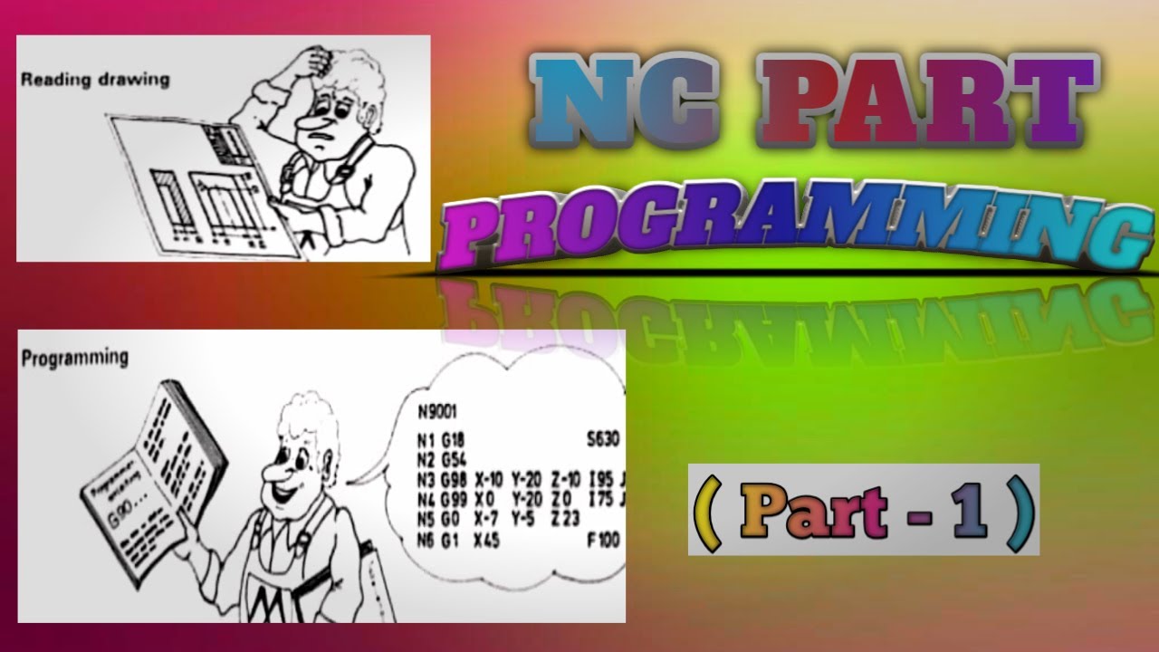 NC Part Programming Basic Tutorial, Part - 1, Important #G-Codes #M-Codes,  Block Configuration