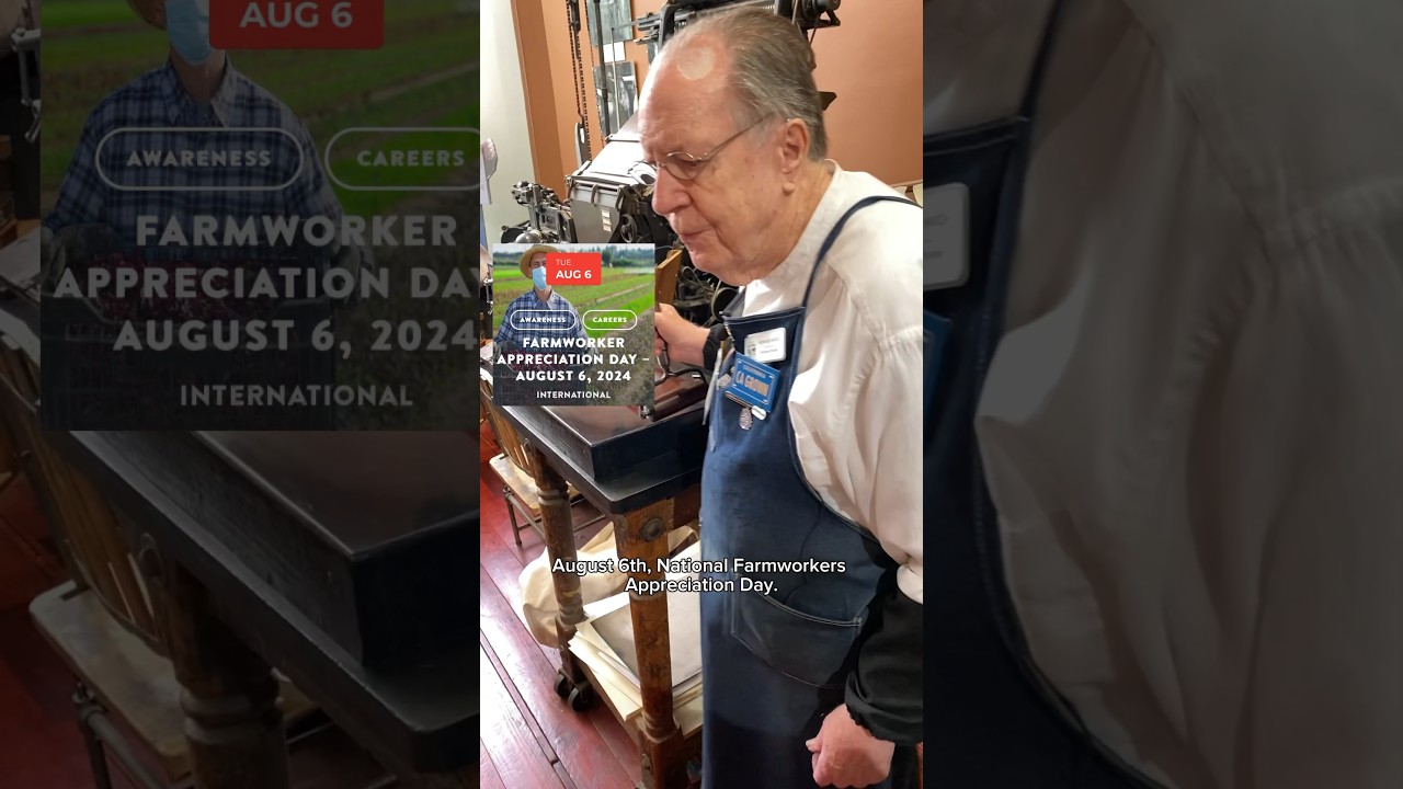 Printing a small farmworker for Farmworker Appreciation Day (August 6)