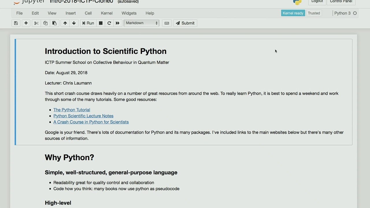 Python-based scientific computing I