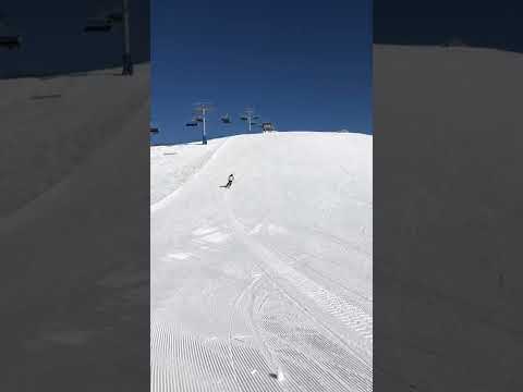 Skying in Val Gardena, Italy. February 2022.