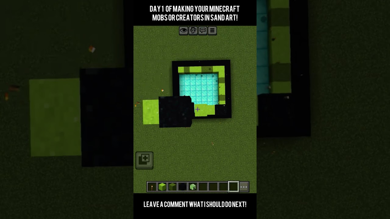 Day 1 of making your mc mobs/creators in sand art! #minecraft #noads #fyp #gaming #minecraftshorts
