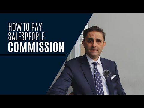 How to Pay Sales People Comission| The Sales Director