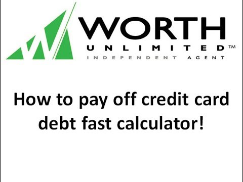 How to pay off credit card debt fast calculator