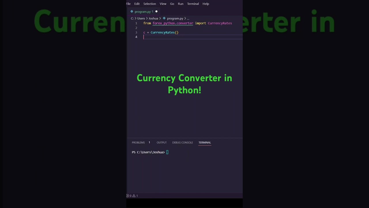 Create Simple Currency Exchanger in Python! #shorts #python #programming #currency #forex