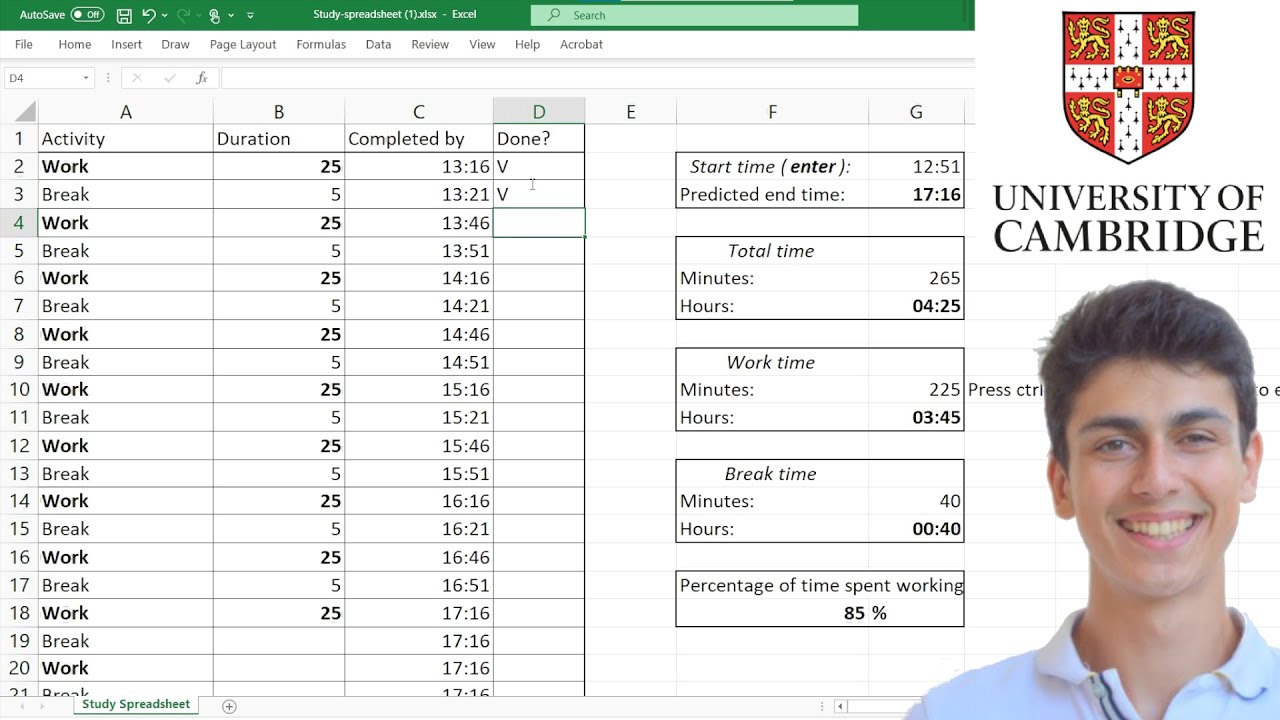 My study spreadsheet (free download) and how I use it