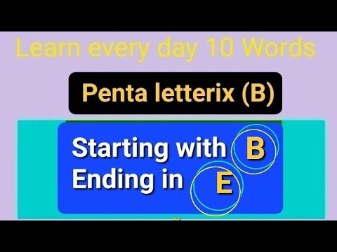 Penta letterix (B) Homogeneous sequential  wordix part-2#english #sequential