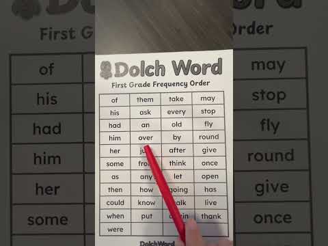 First Grade Dolch Sight Words