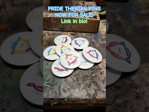 pride therian pins for sale! #furry #theriantropy #therian #otherkin #alterhuman #theriangear